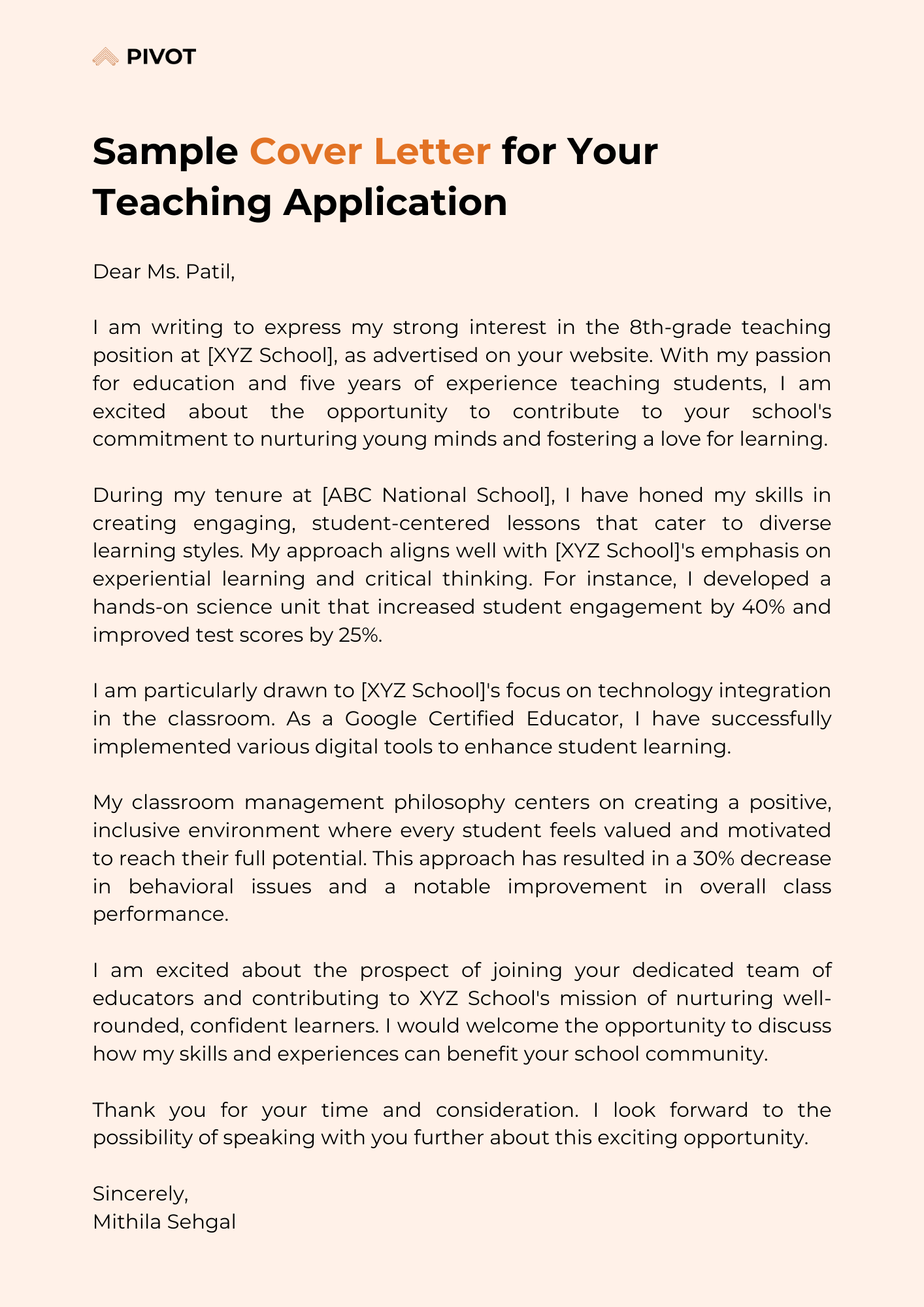 How to Write a Job Application for a Teaching Position